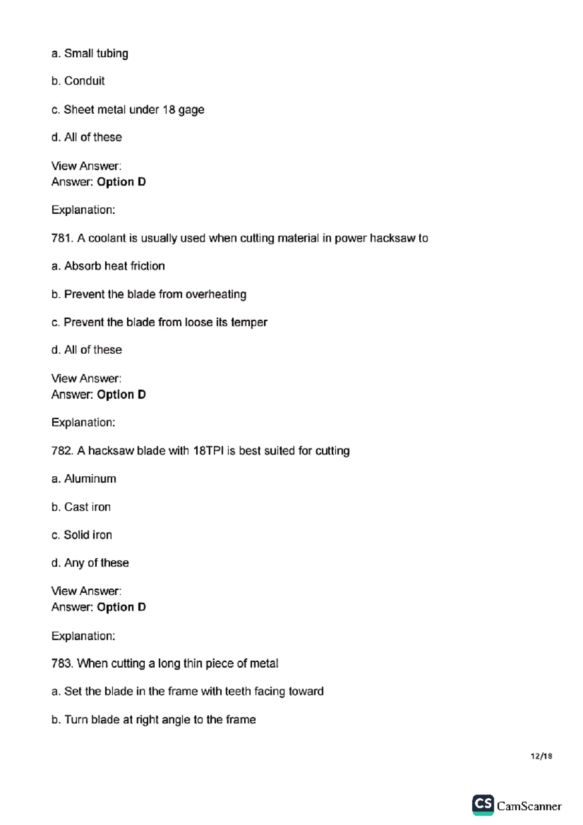 Machine Shop Theory 6 - Mechanical engineering - CamScanner CamScanner ...