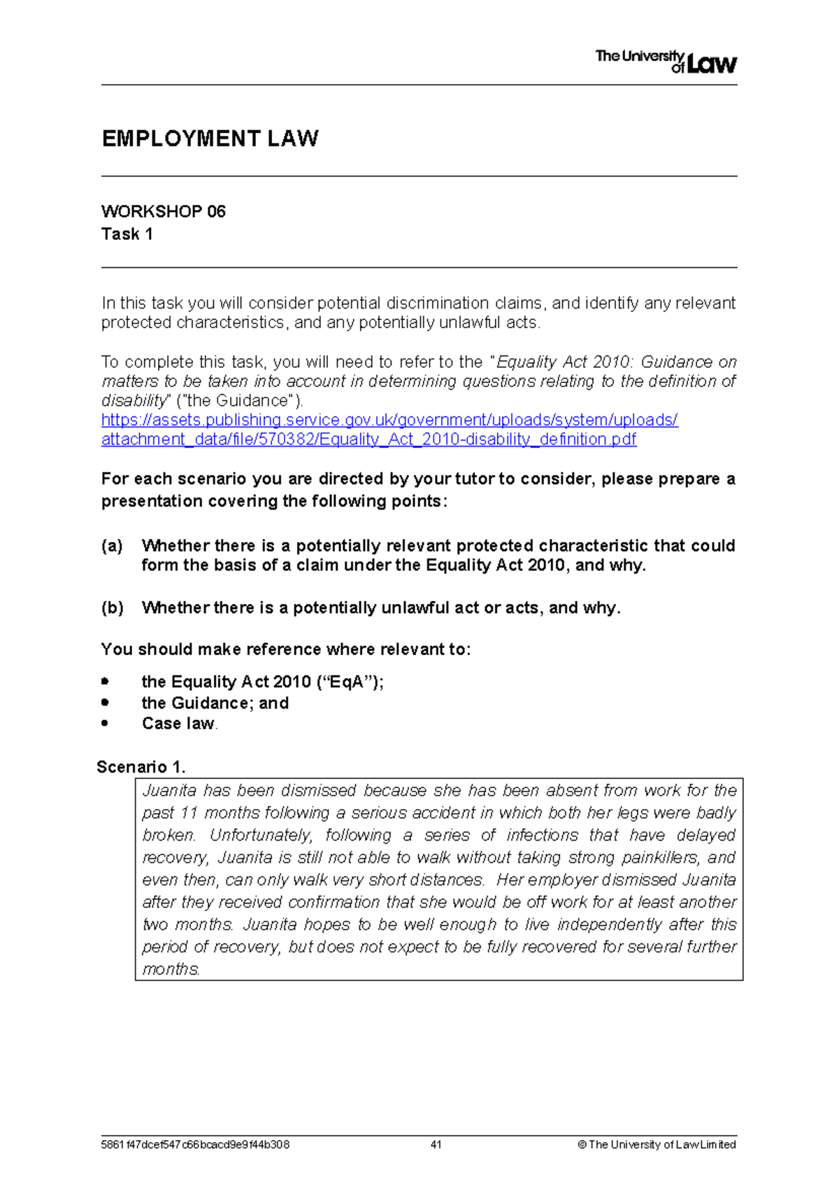 2324 employment level 5 ws06 ce02 task - EMPLOYMENT LAW WORKSHOP 06 ...
