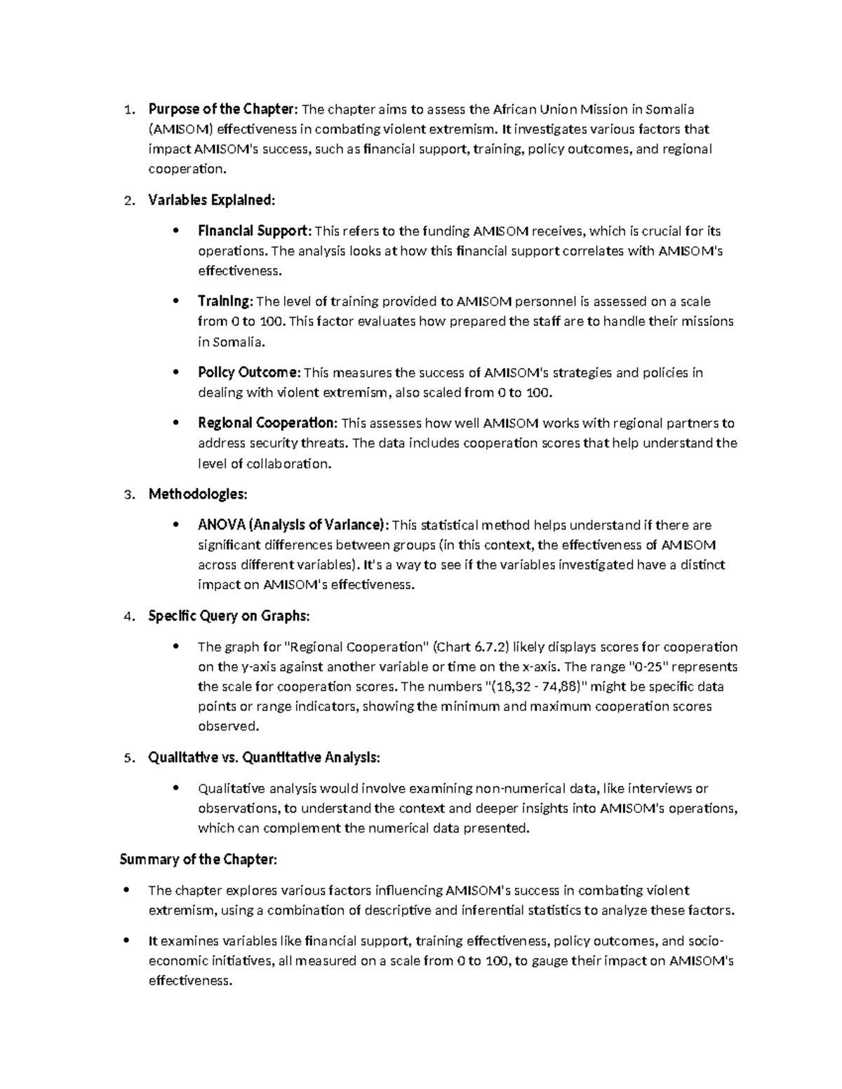 Chapter analysis - assignment - Purpose of the Chapter: The chapter ...