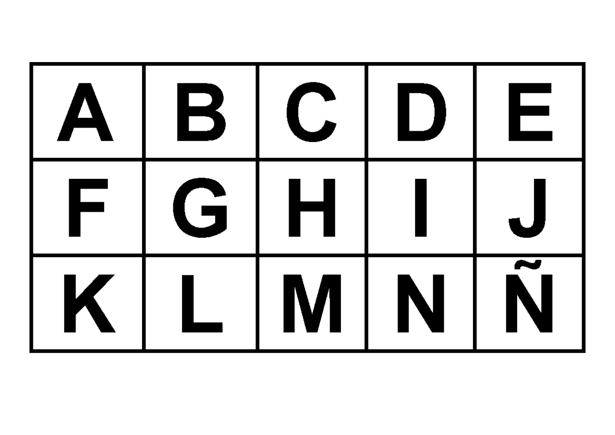 letras alfabetica - Ciencias y Tecnología - A B C D E F G H I J K L M N Ñ O P Q R S T U V W X Y ...
