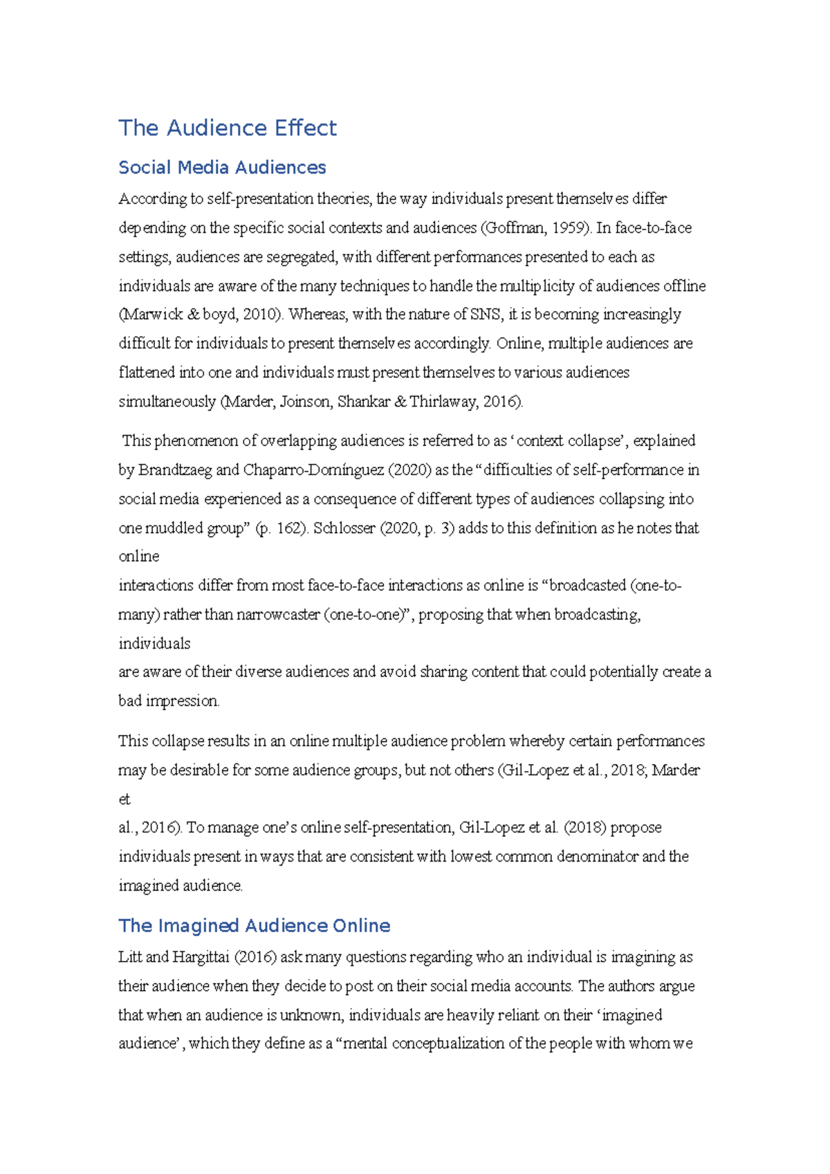 The Audience Effect - The Audience Effect Social Media Audiences ...