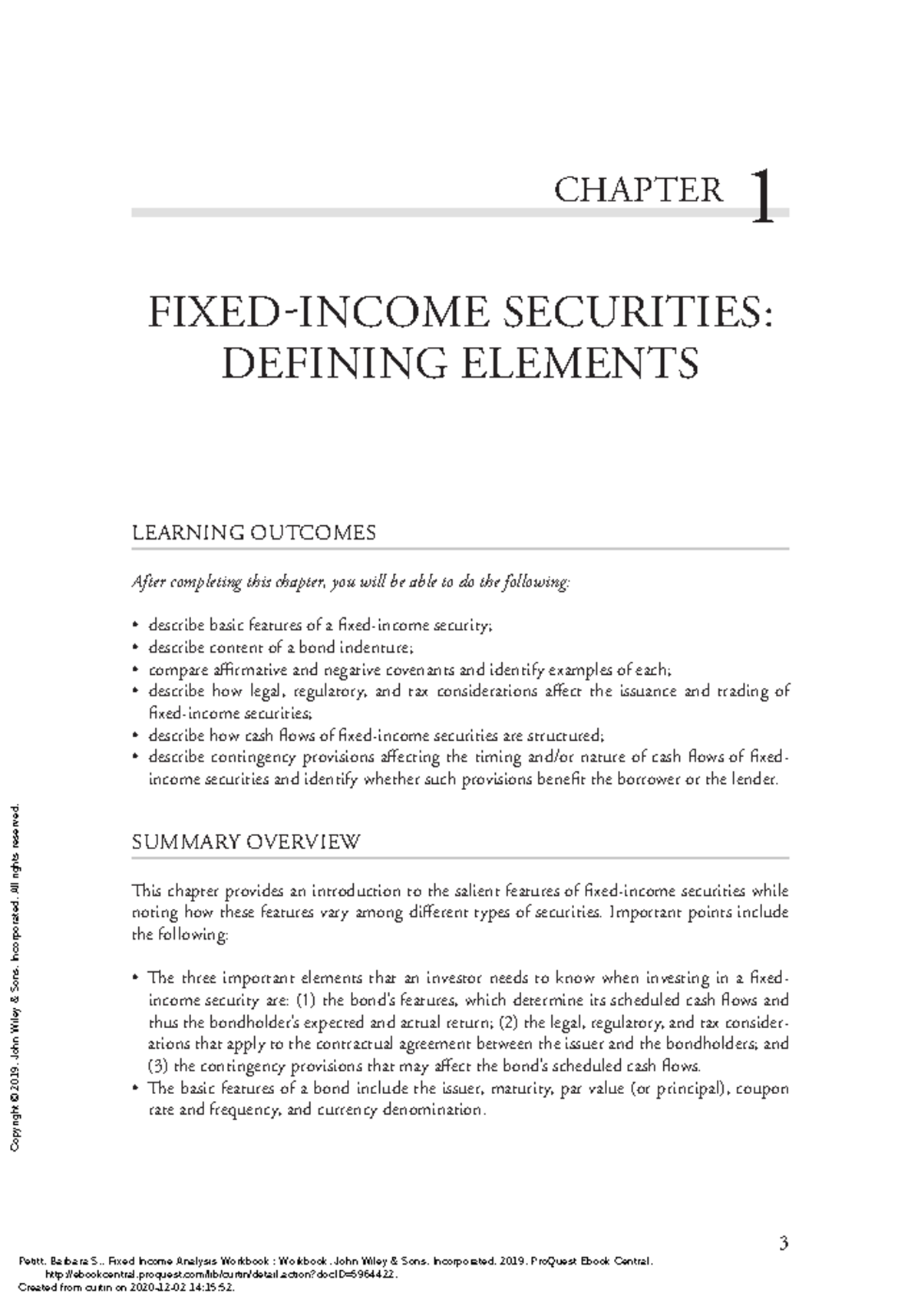 Chapter 1 - Fixed Income Securitities Workbook - 3 CHAPTER 11 FIXED ...