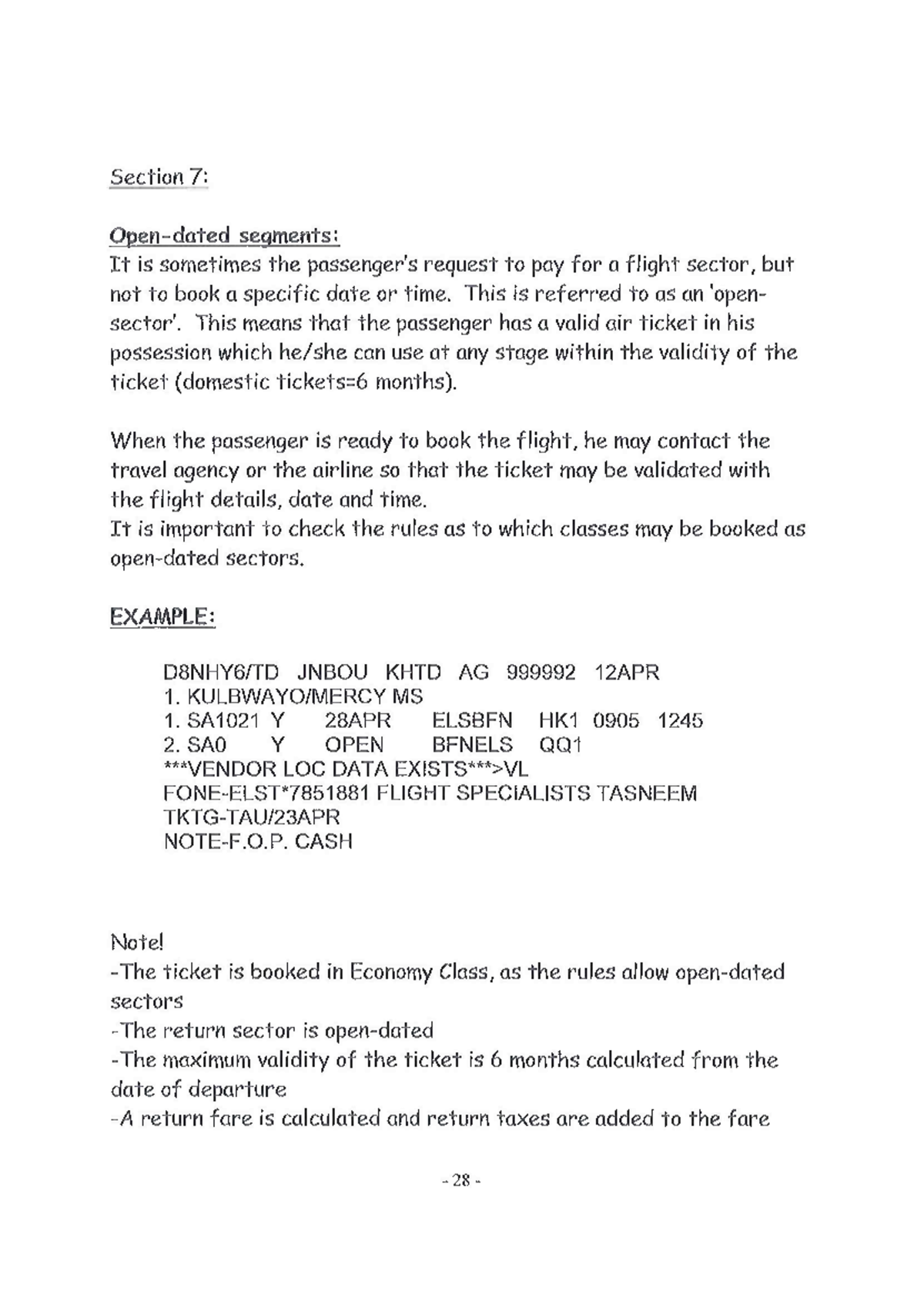 Manual Part B - Ocred - Hggjjgghh - Section 7ะ EXAMPLE: 1 2. SA0 Y -28 ...