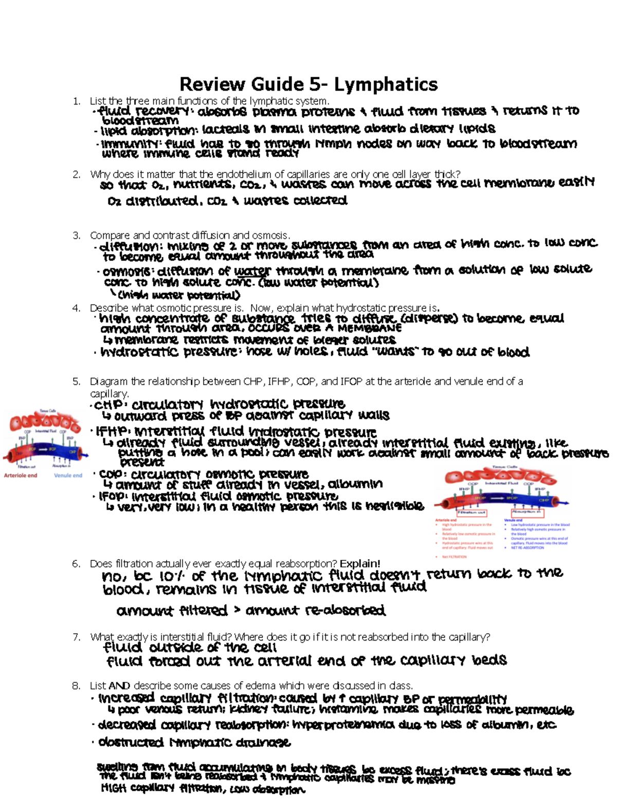 Review guide exam 2 - lymphatic system - Review Guide 5- Lymphatics ...