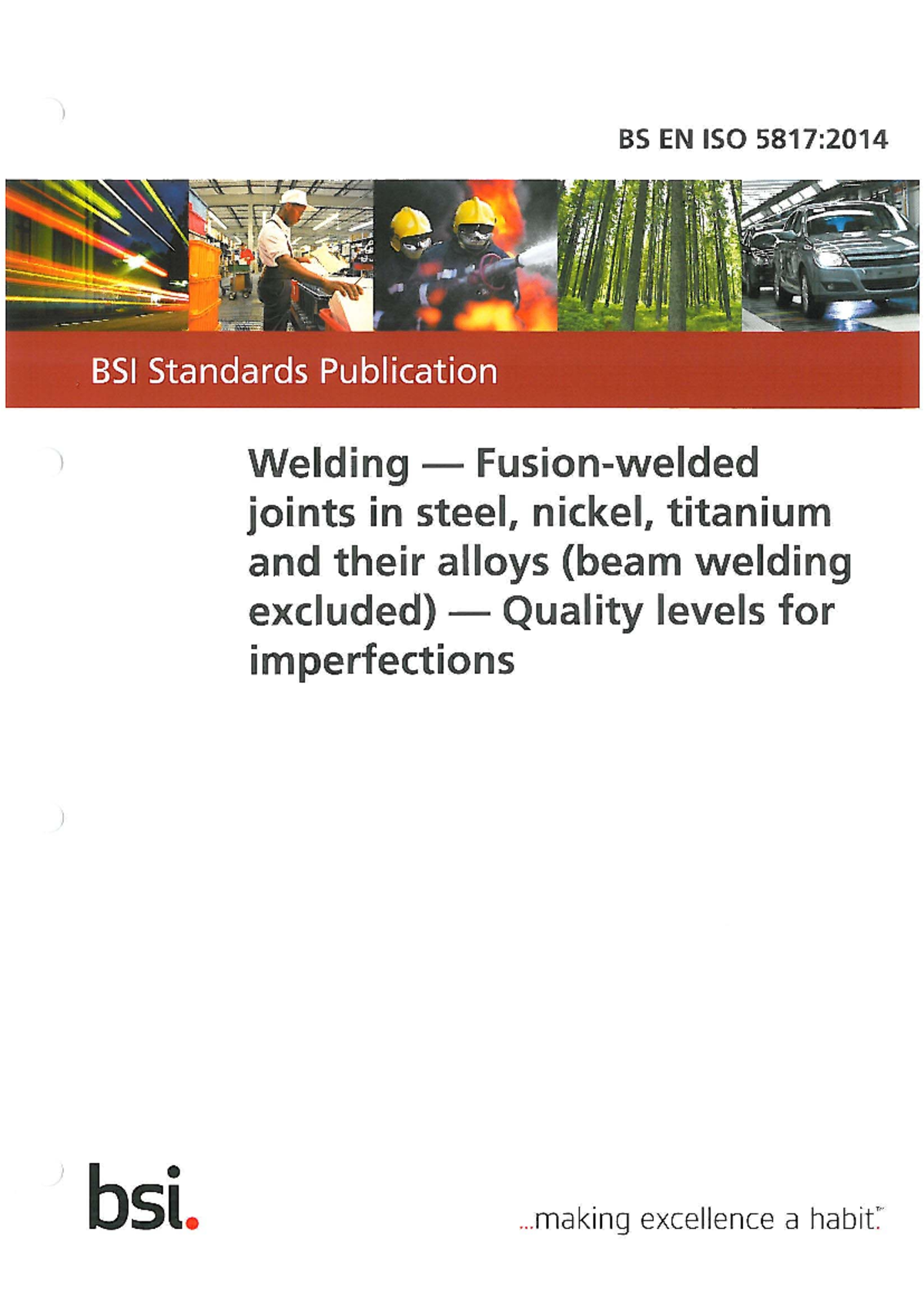 BS EN ISO 5817-2014 - REference - ME1102 - Studocu