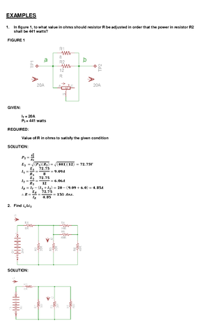 Circuits 1 EAS 202 Examples - CIRCUITS 1-EAS 202 BSECE- ELECTRICAL NETWORK- Any arrangement of ...