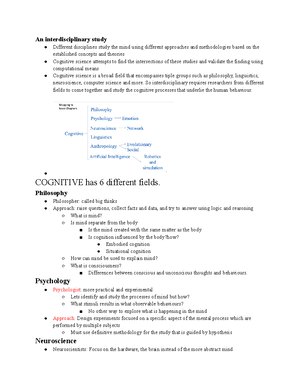Cogs lecture notes - One question per week: peerwise Online quizzes ...