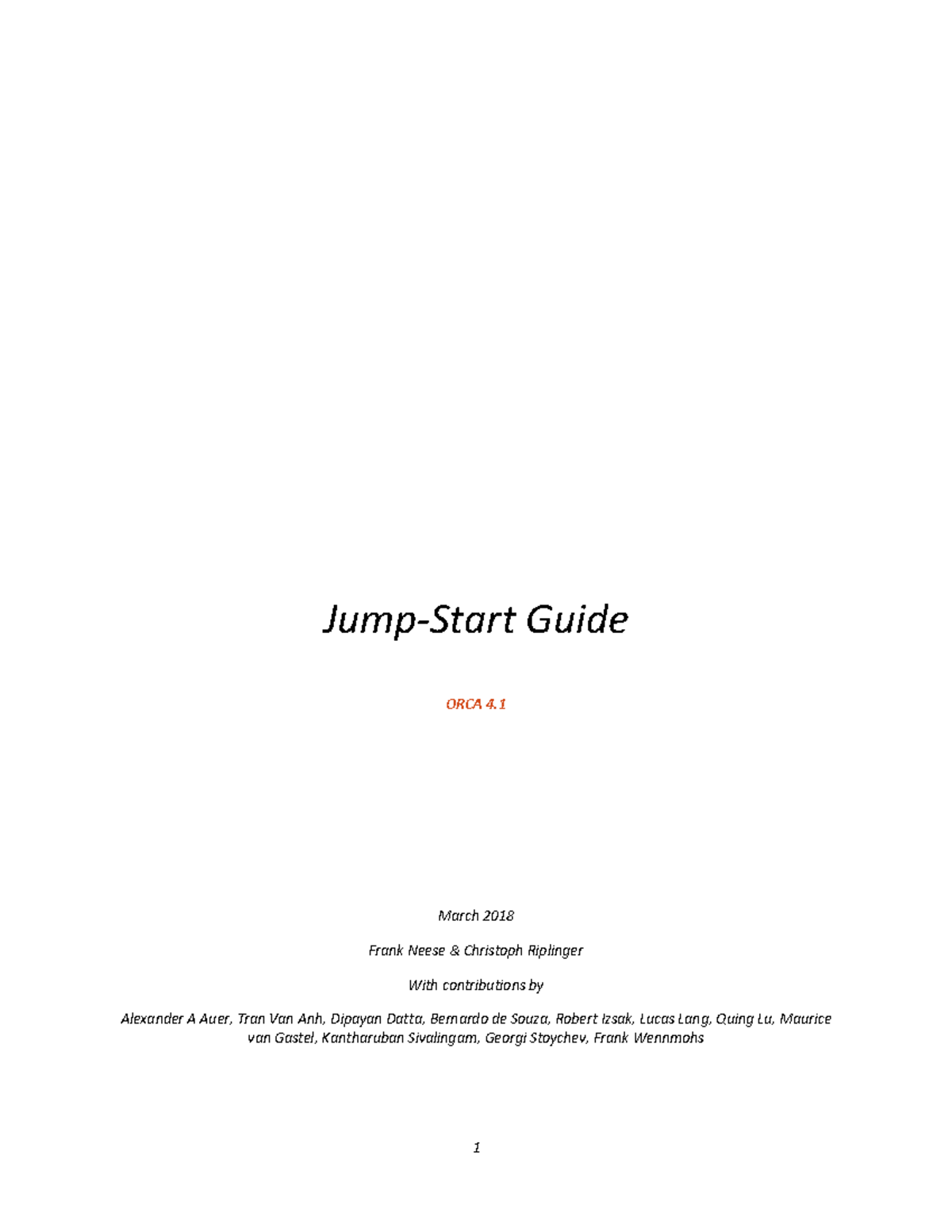 ORCA-Jump Start Guide 4 - Jump-Start Guide ORCA 4. March 2018 Frank ...