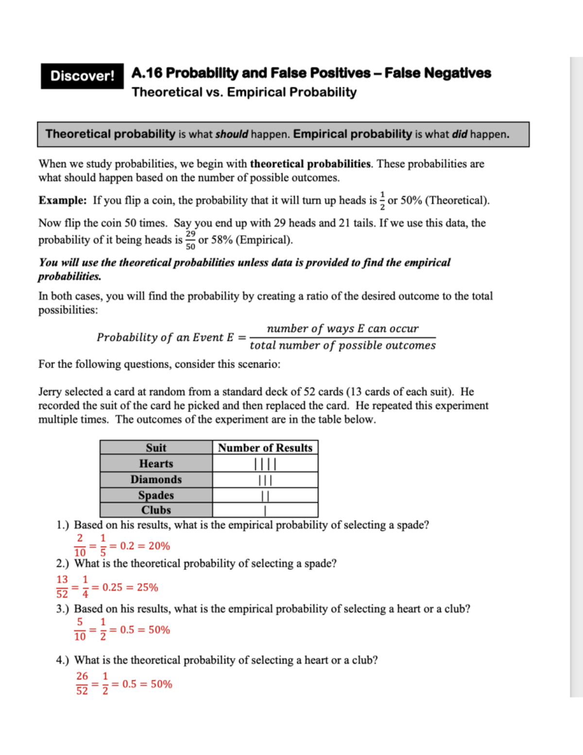 A.16 Probability and False Positives – False Negatives 3 - MATH 123 ...
