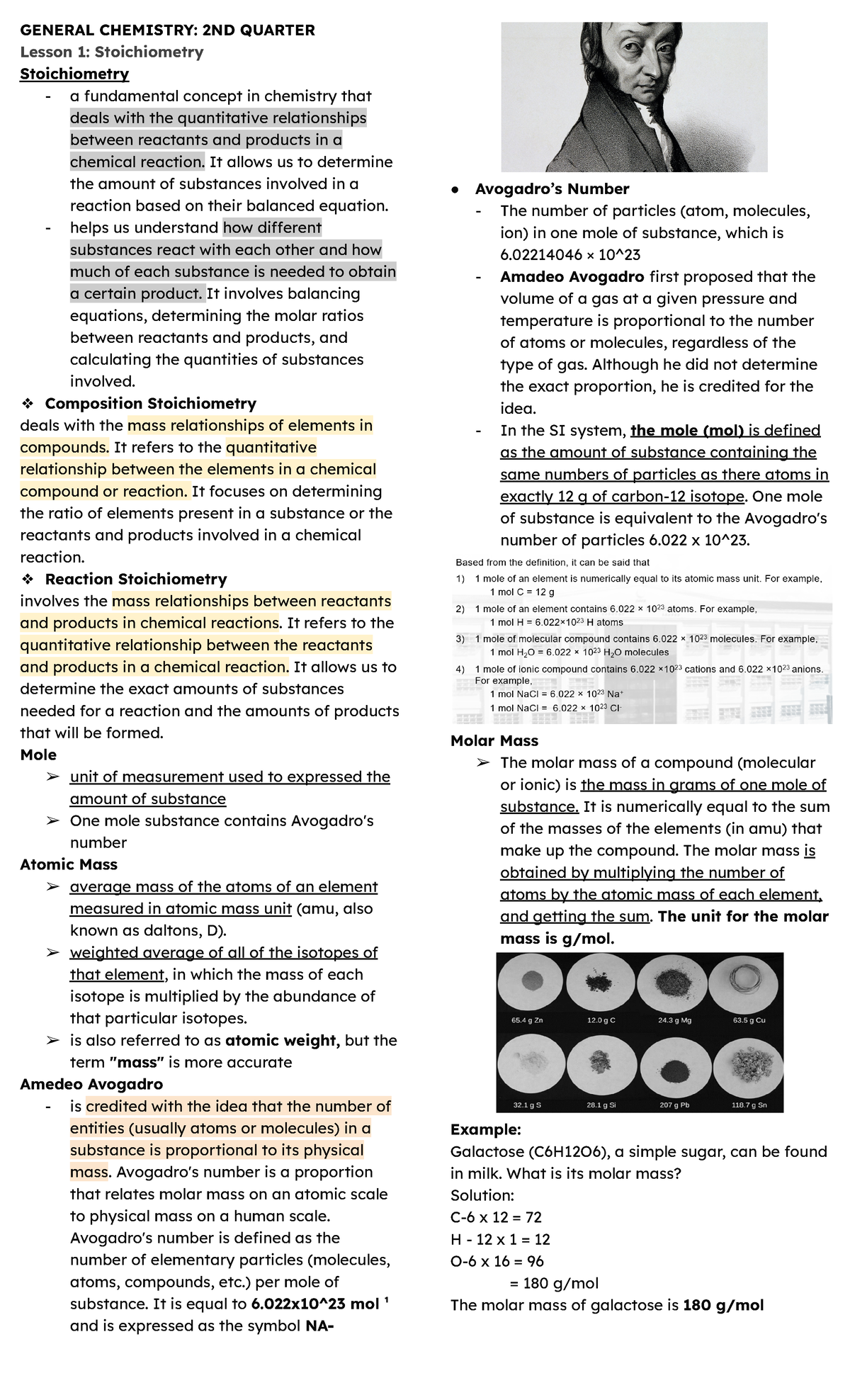 Q2 Chemistry Reviewer - GENERAL CHEMISTRY: 2ND QUARTER Lesson 1 ...