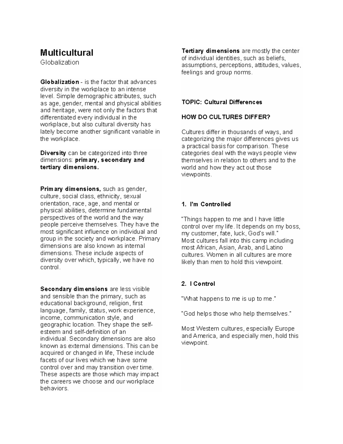 Multicultural- Finalreviewer - Multicultural Globalization ...