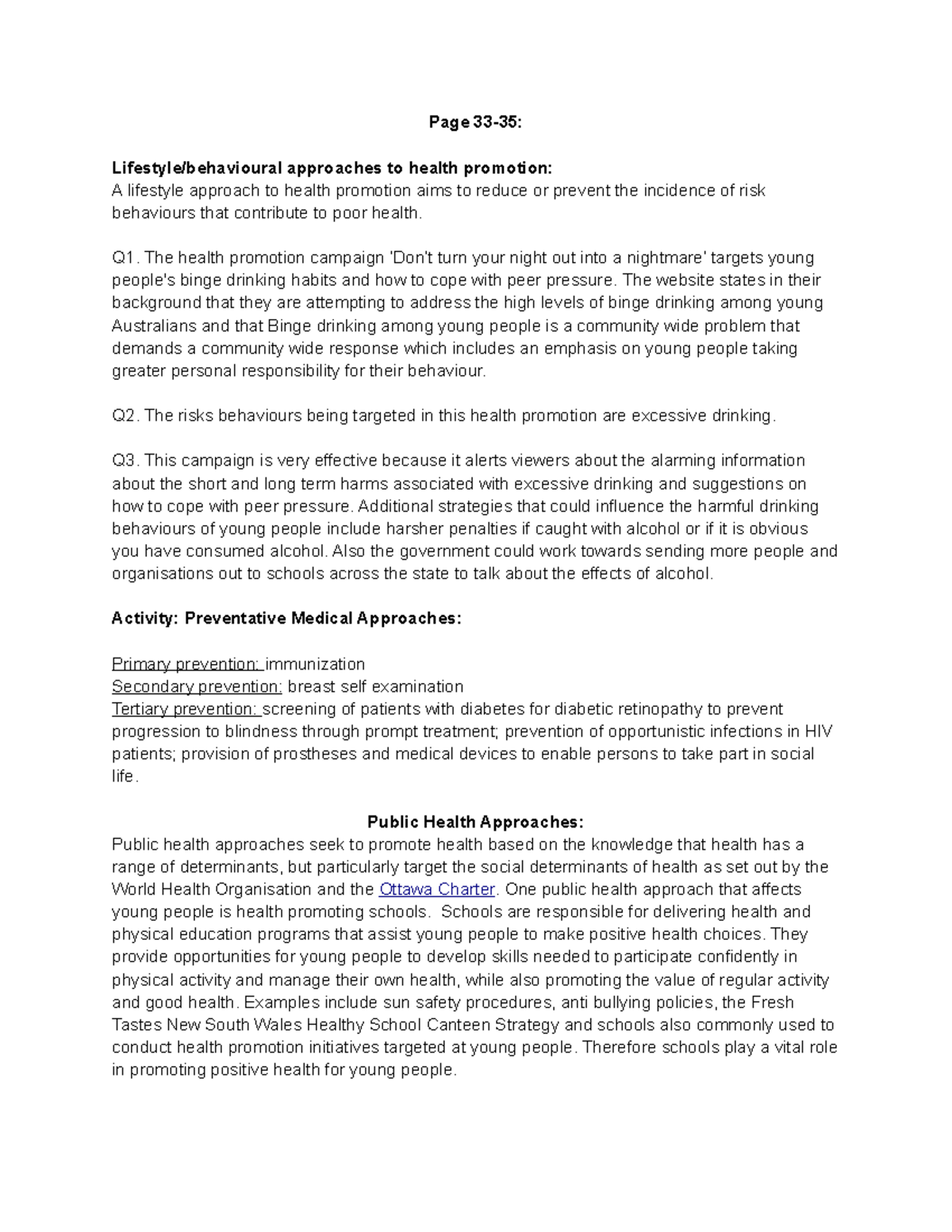 Health Promotion Approaches and Strategies - Page 33-35: Lifestyle ...