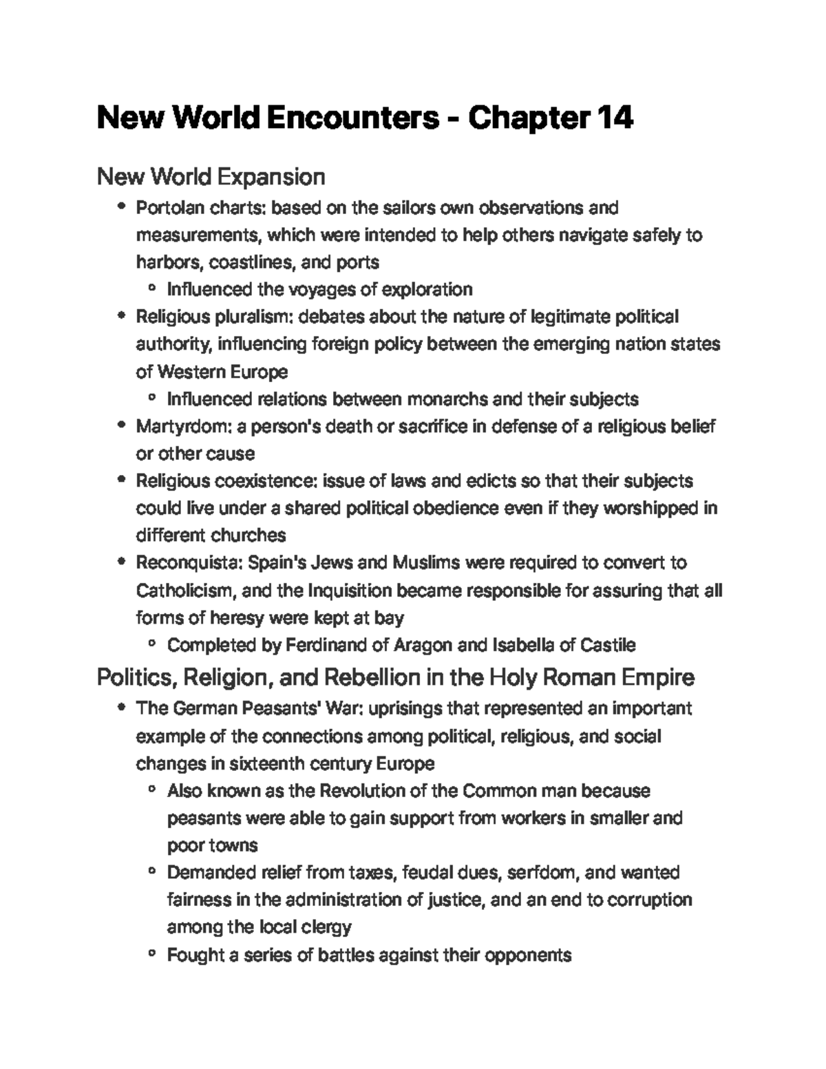 New World Encounters - Chapter 14 - N ew Wo r l d E n c o u n te r s ...