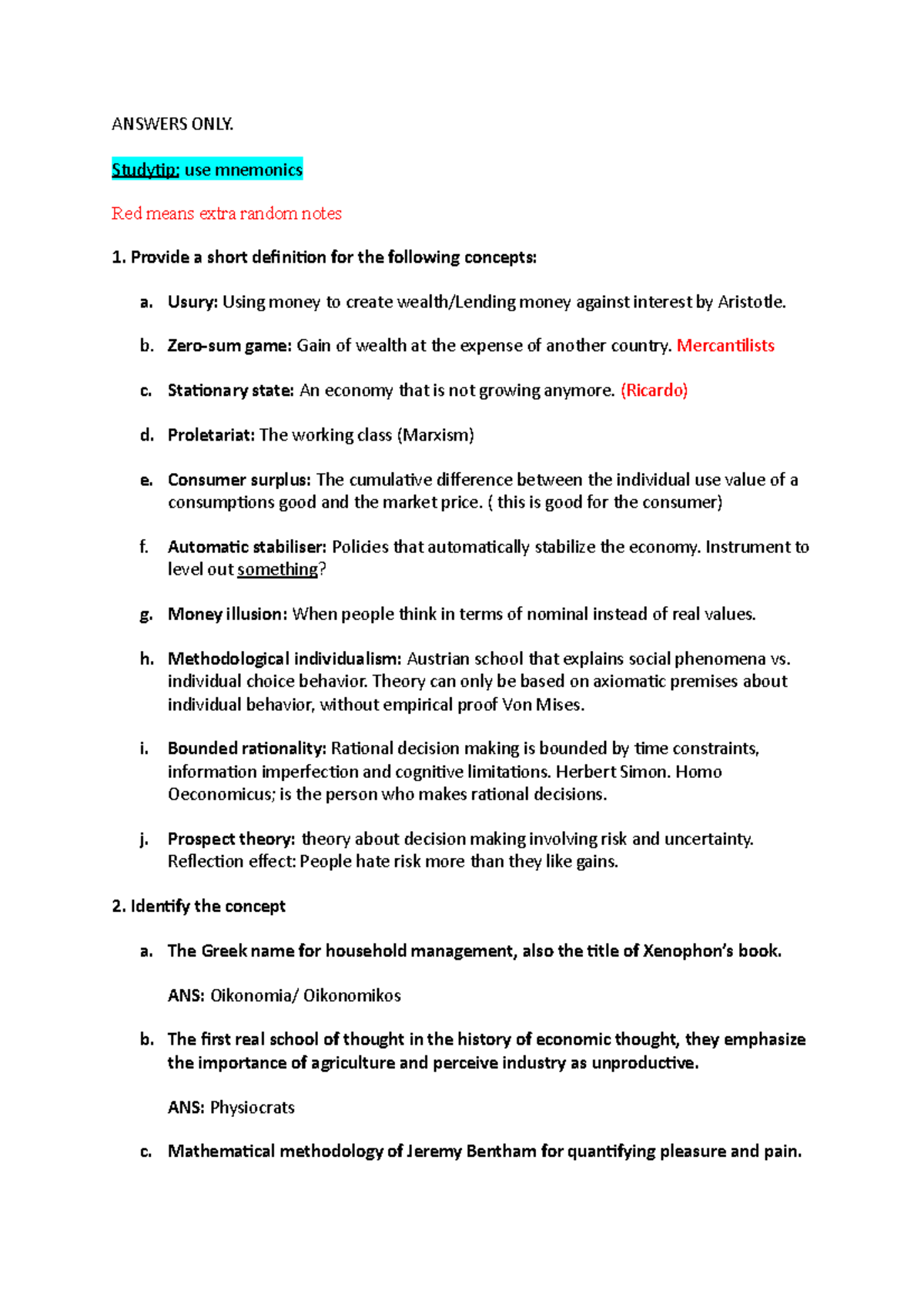 Economic challenges homework 6 Vrije Universiteit - ANSWERS ONLY ...
