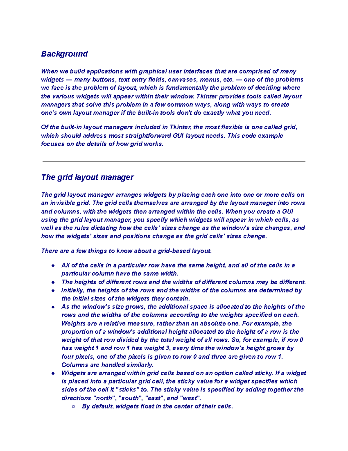 Tkinter Layout Background When We Build Applications With Graphical User Interfaces That Are