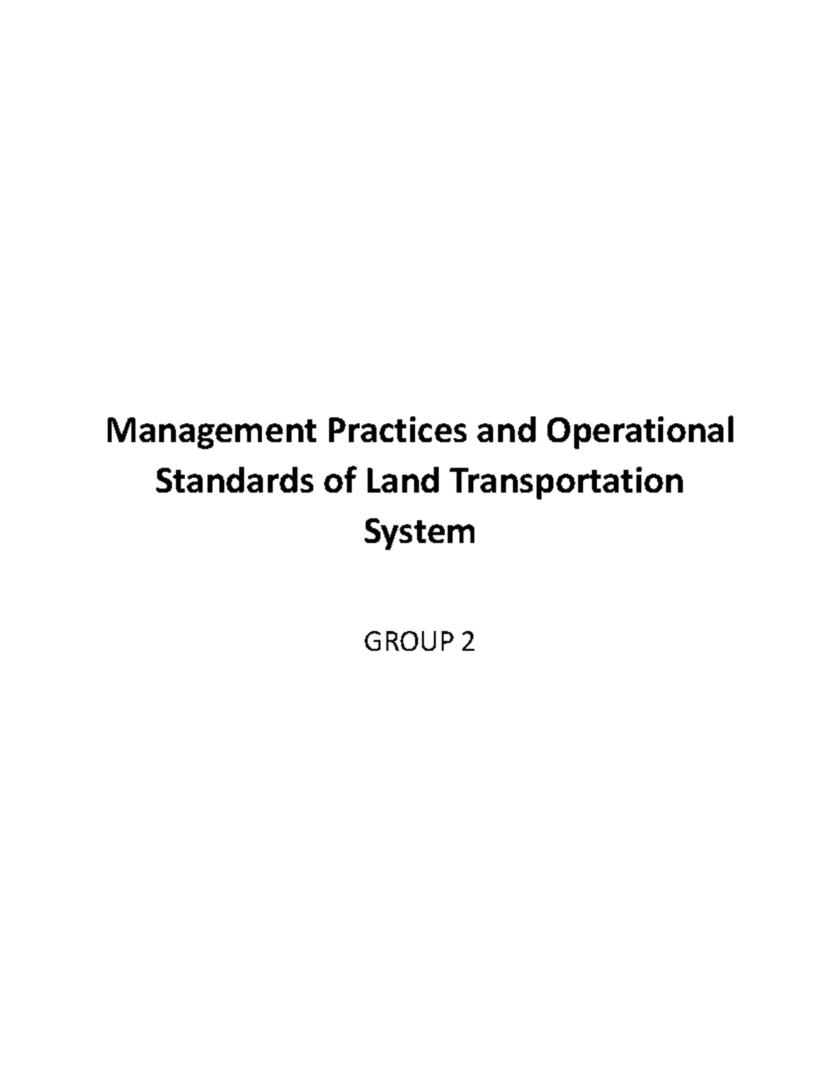 GRP2 07TP - Management Practices and Operational Standards of Land ...