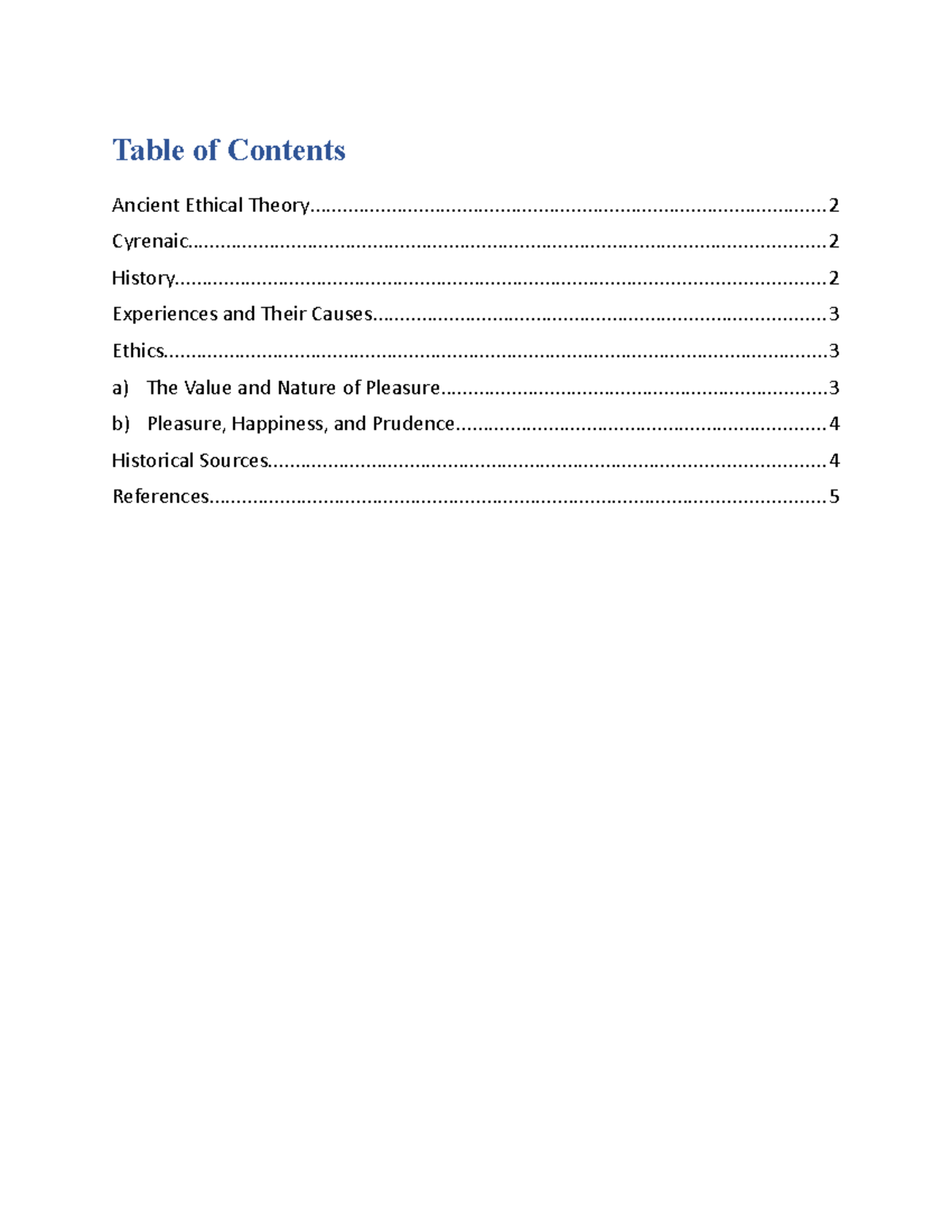 Assignment - Professional Practices - Table of Contents Ancient Ethical ...