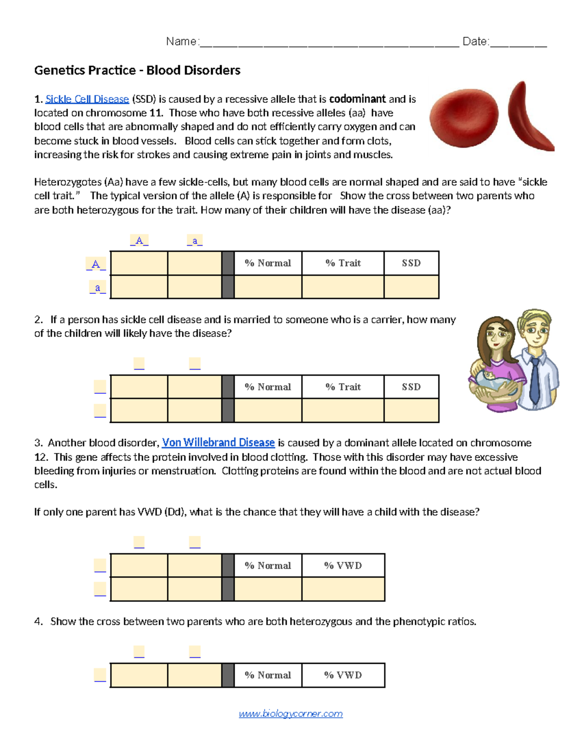 Genetics Practice - Blood - Name ...