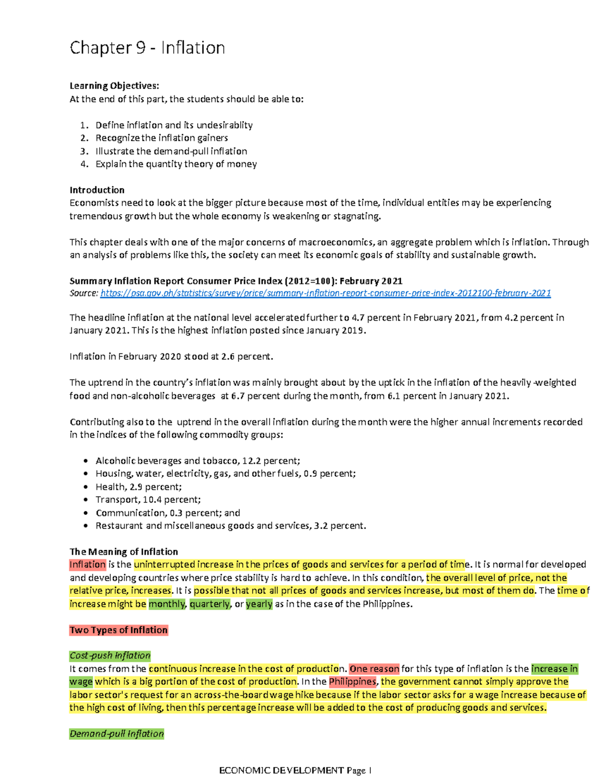 Inflation - This is useful and great for those people who are studying ...