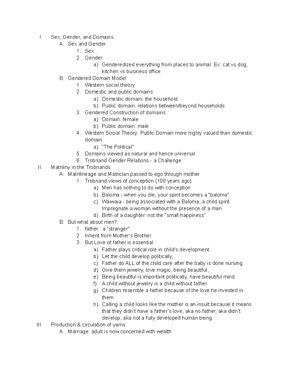 Lec 17 Egan I Sex Gender And Domains A Sex And Gender 1 Sex 2