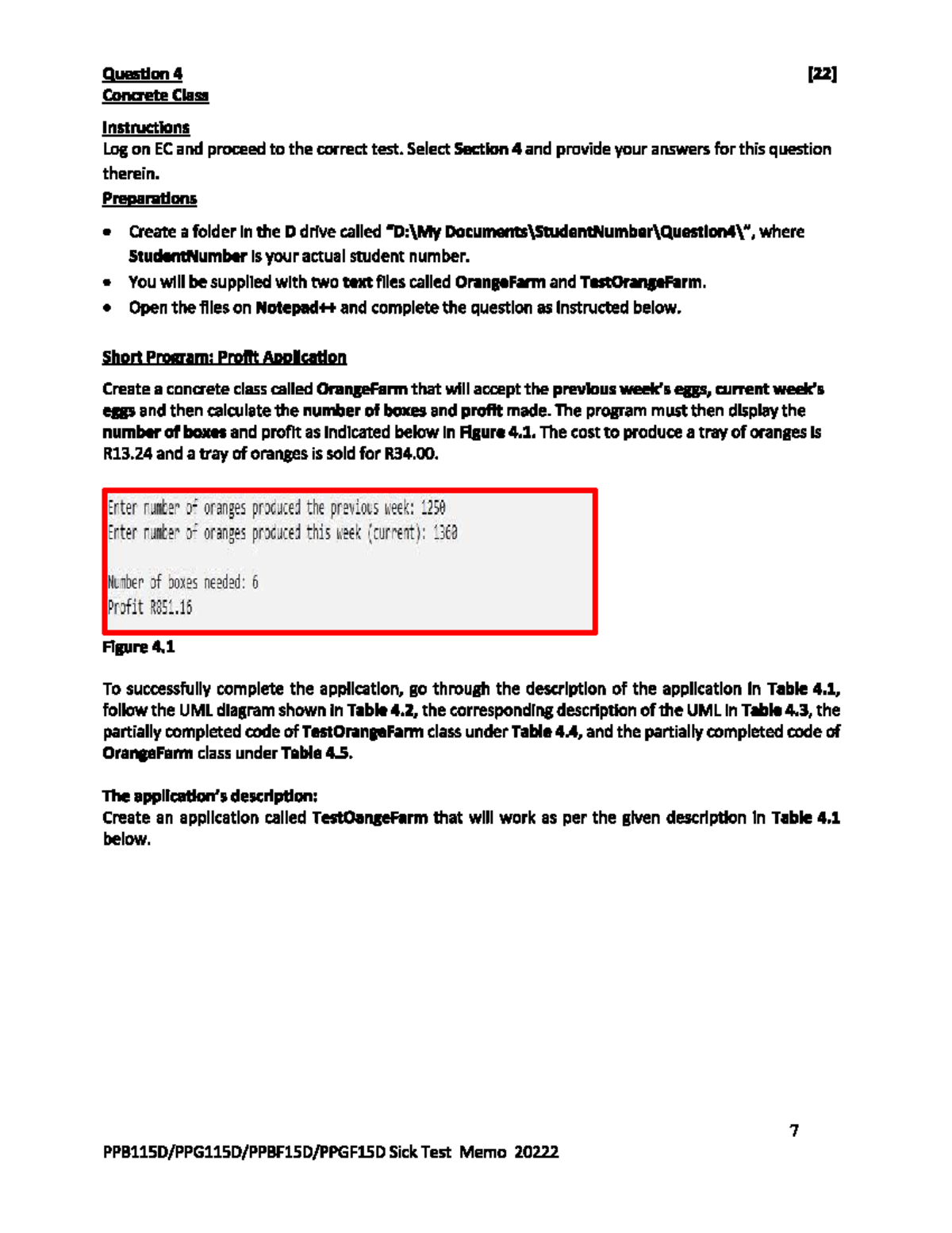 LONG Q - LONG Q - Question 4 Concrete Class Instructions Log on EC and ...