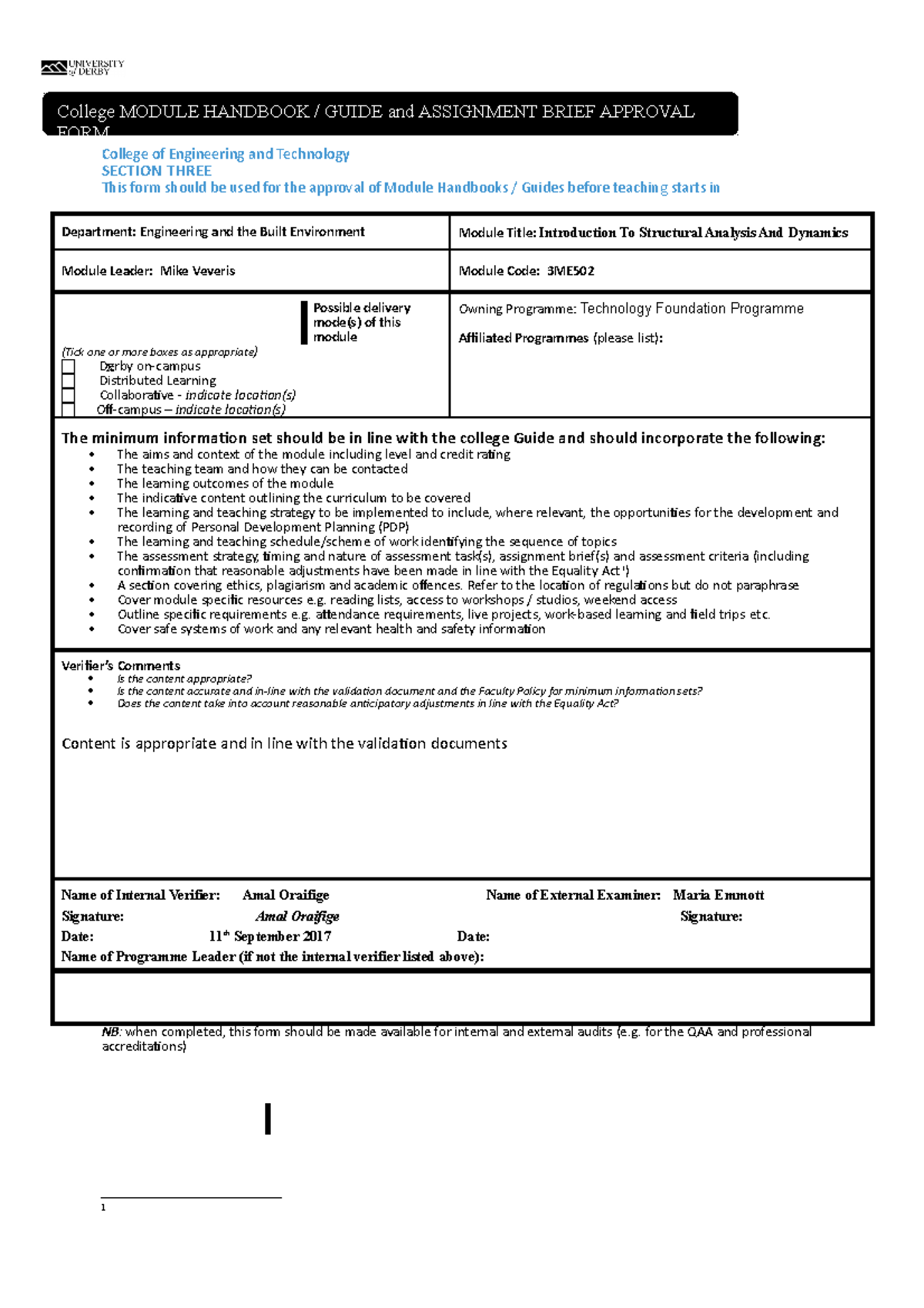 Module Guide Itsaad 2017-18 - College MODULE OF HANDBOOK GUIDE and ...