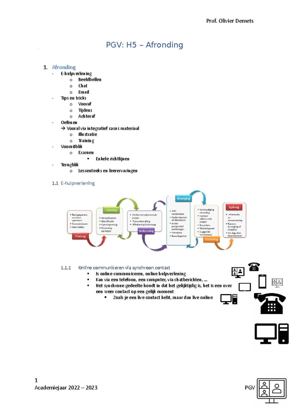 PGV - H5 - Afronding - powerpoint met lesnota's - PGV: H5 – Afronding 1. Afronding - E ...
