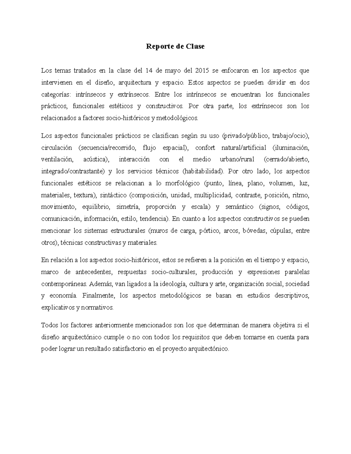 Reporte de Clase 1 Teoría I - Reporte de Clase Los temas tratados en la ...