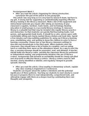 Pre class assigment week4 - As you read the article, which areas of ...