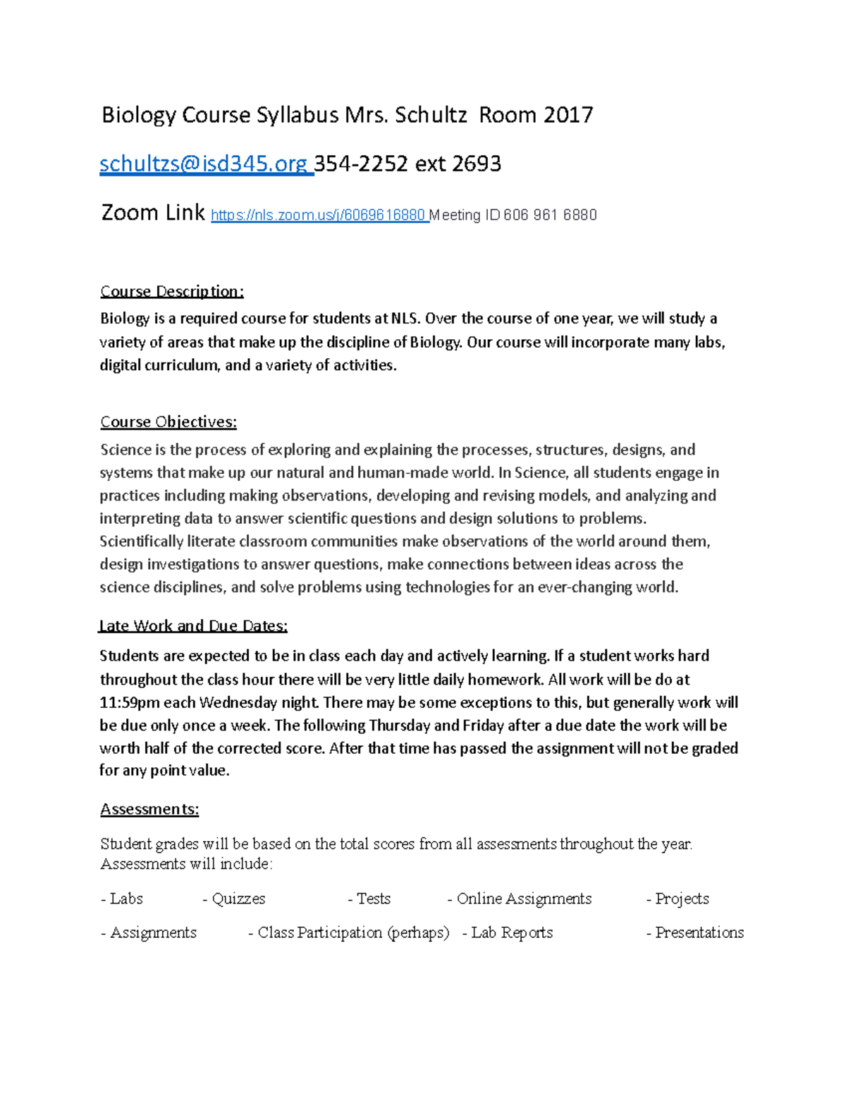 Kami Export - Copy of Bio Syllabus d - Biology Course Syllabus Mrs ...