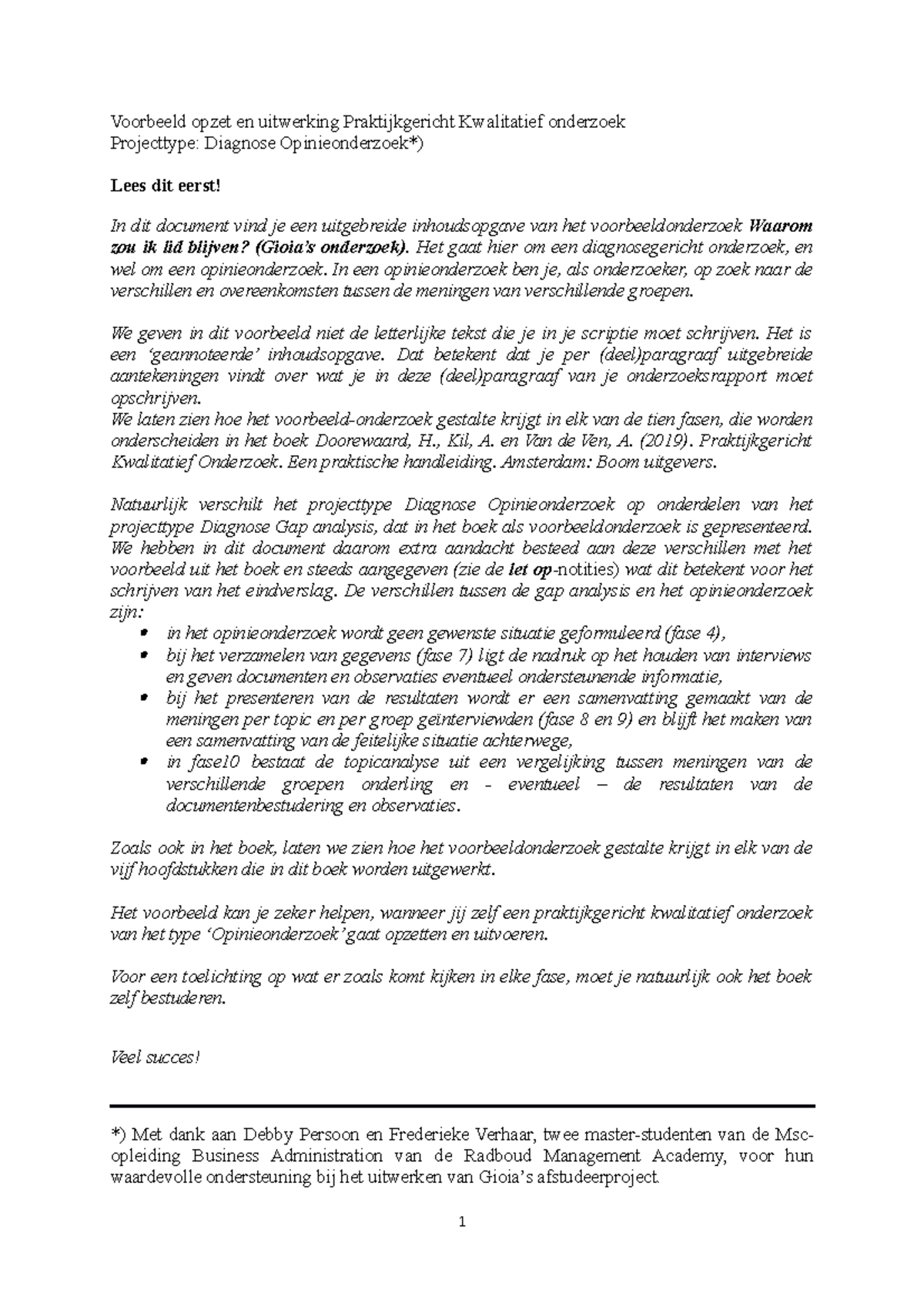 Onderzoeksrapport waarom zou ik lid blijven gioia s onderzoek nog ...