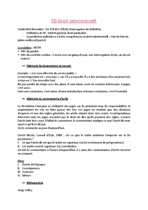 Droit Administratif S3 (1) - DROIT ADMINISTRATIF S F108 tutorat ( chap ...