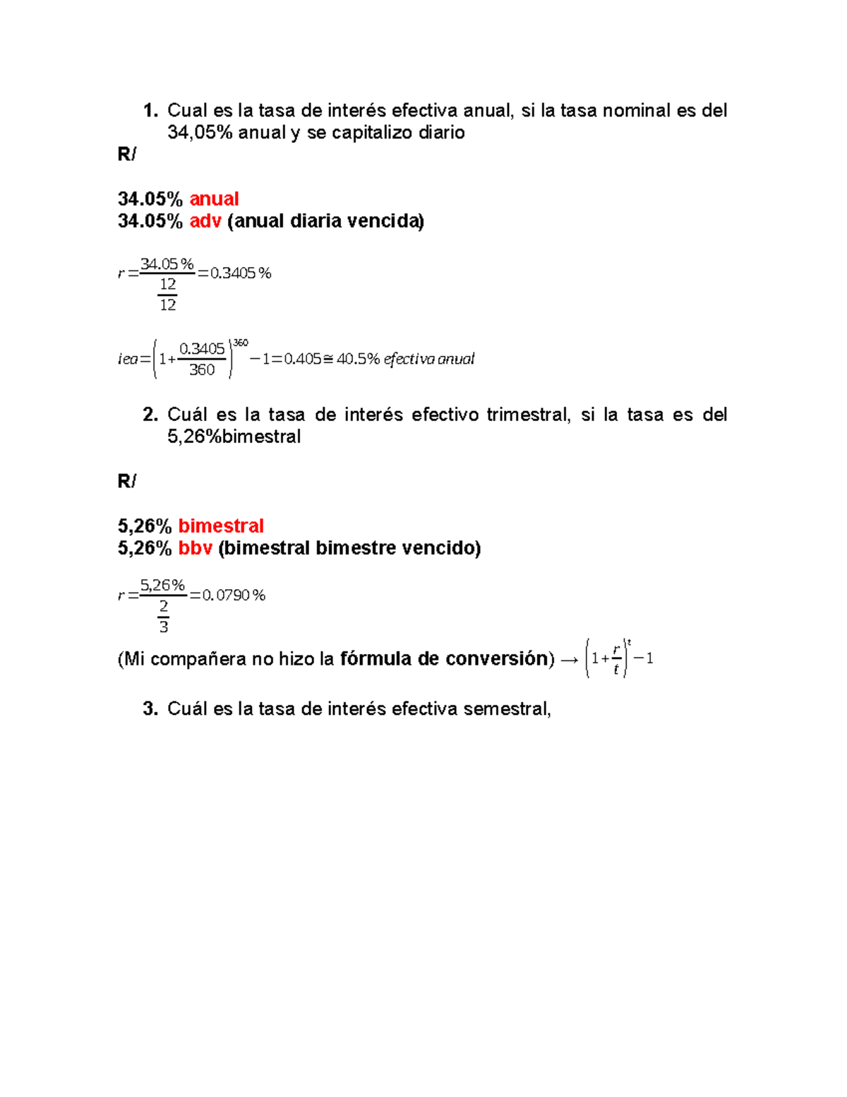 Cual es la tasa de interés efectiva anual - 1. Cual es la tasa de ...