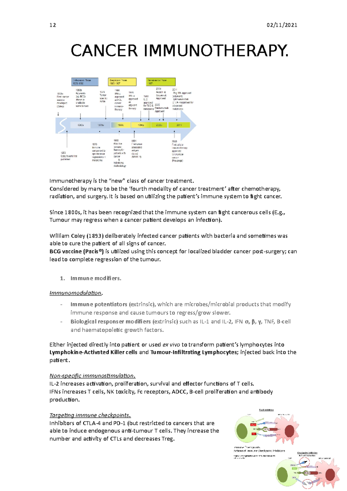 Cancer immunotherapy - CANCER IMMUNOTHERAPY. Immunotherapy is the “new ...