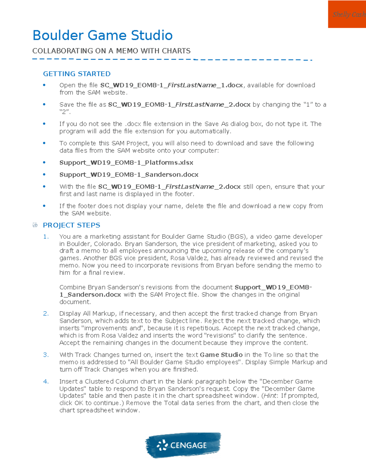 Instructions SC WD19 EOM8-1 - Boulder Game Studio COLLABORATING ON A ...