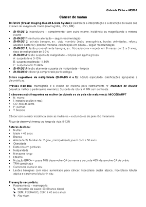 Alterações benignas da mama - Gabriela Richa – MED Alterações benignas ...