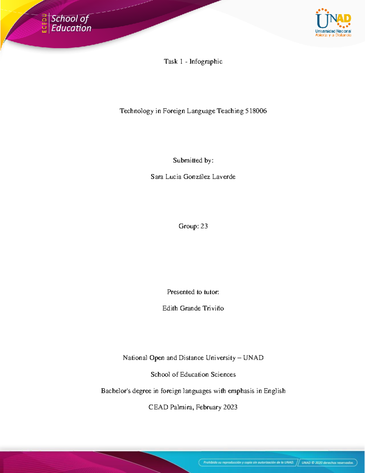 518006 - Task 1 – Sara Lucia Gonzalez Laverde - Task 1 - Infographic Technology in Foreign ...