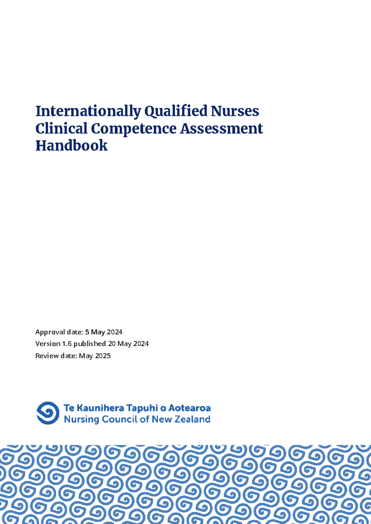 Clinical Competence Assessment Handbook V1.6 20 May 2024 ...