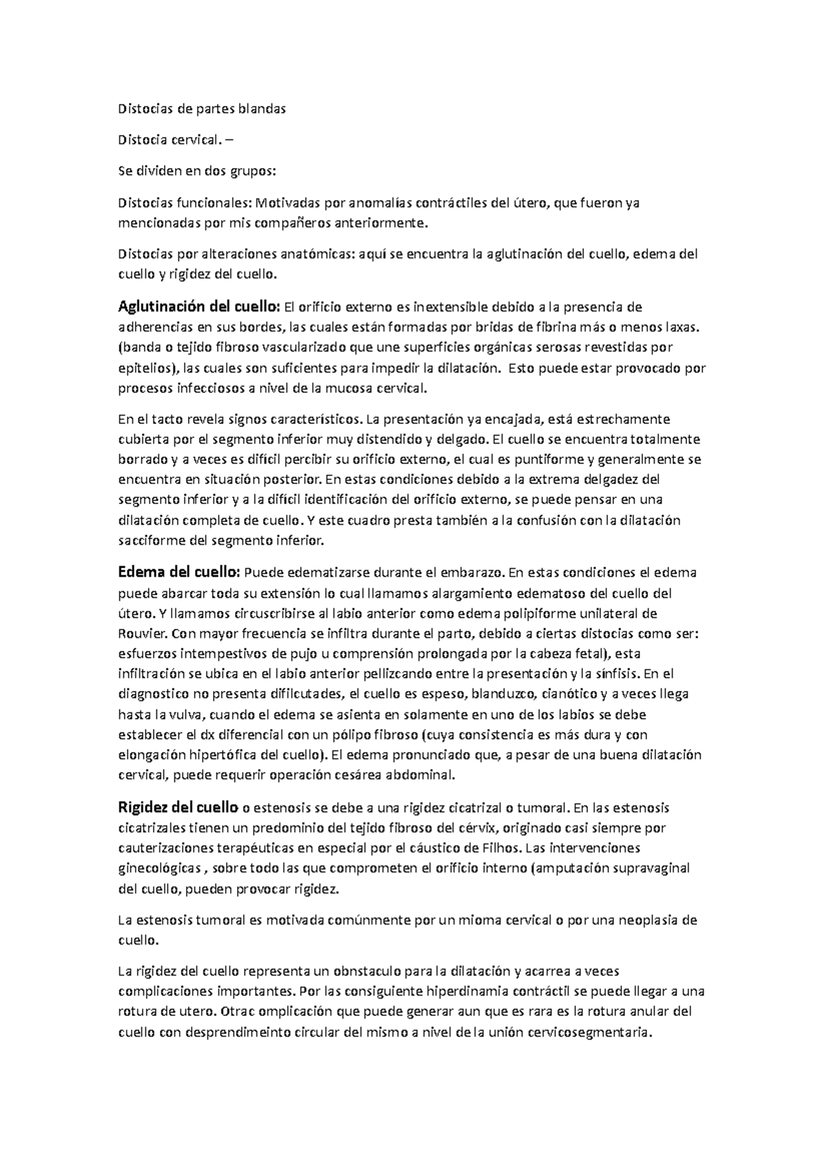 Distocias DE Partes Blandas - Distocias de partes blandas Distocia ...