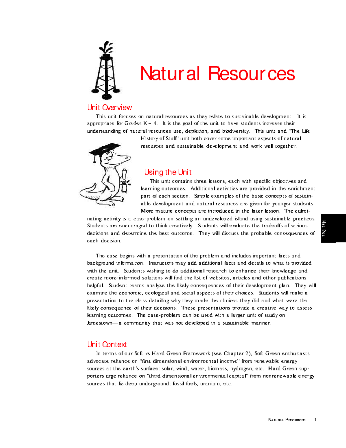 Natural-resources - notes - Nat. Res. Natural Resources ####### Unit ...