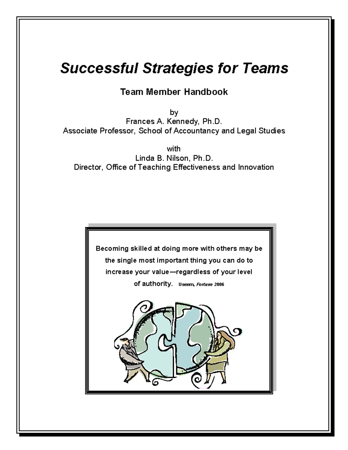 Clemson teamwork-handbook - Successful Strategies for Teams Team Member ...