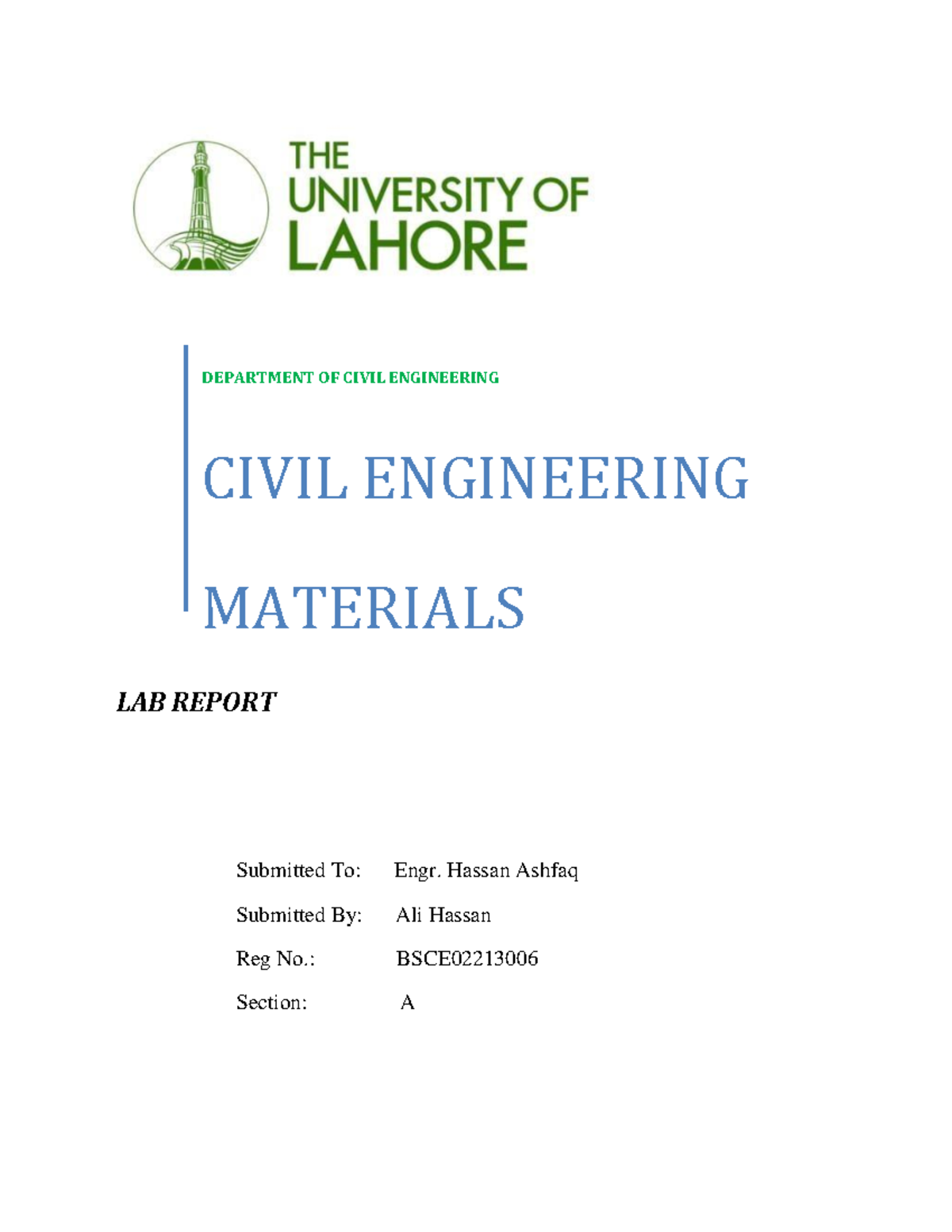 JOB 5-6 c - lab manual - DEPARTMENT OF CIVIL ENGINEERING CIVIL ...
