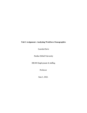 HR400 Unit 3 Assignment - Recruitment steps: Unit 3 Assignment Lucretia Davis HR 400 Employment ...