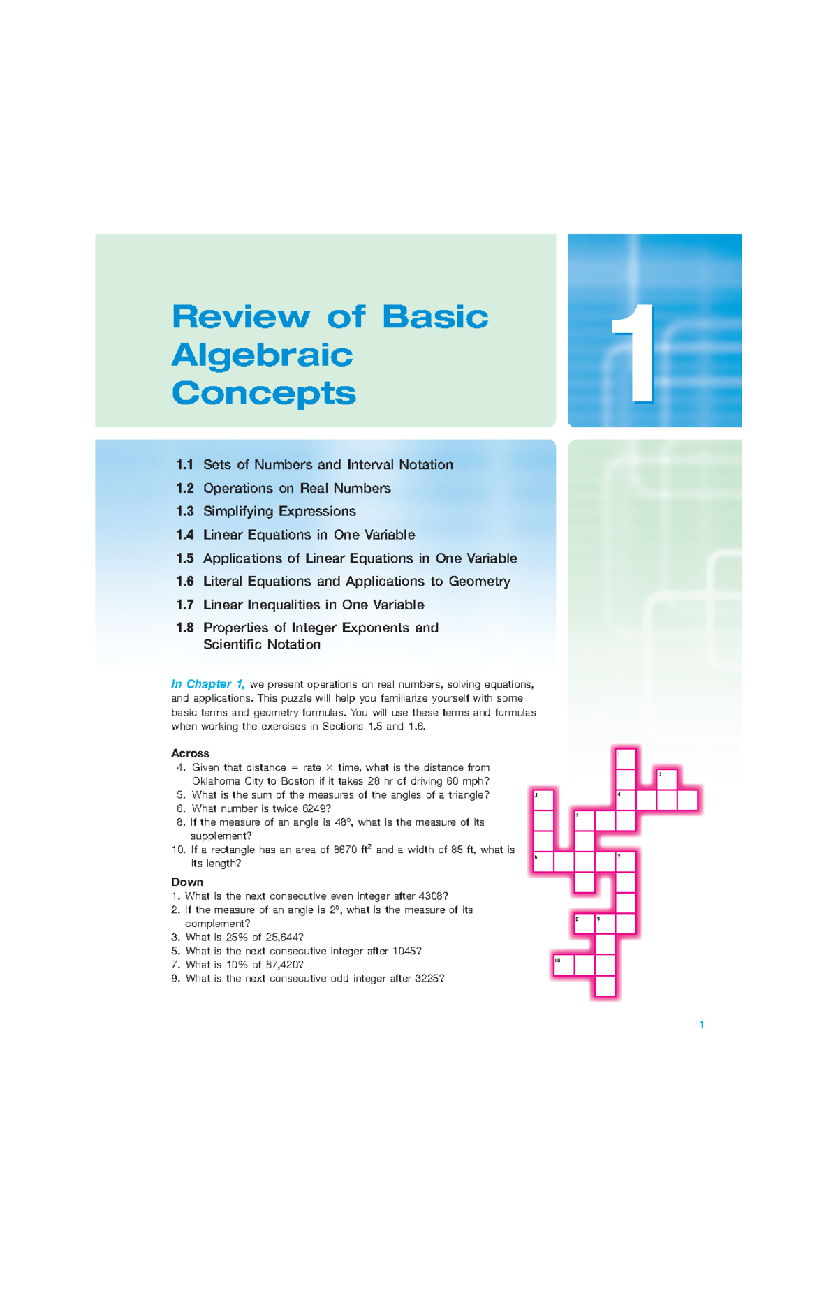 Algebra lecture notes for mechanical engineering - Section 1 Sets of ...