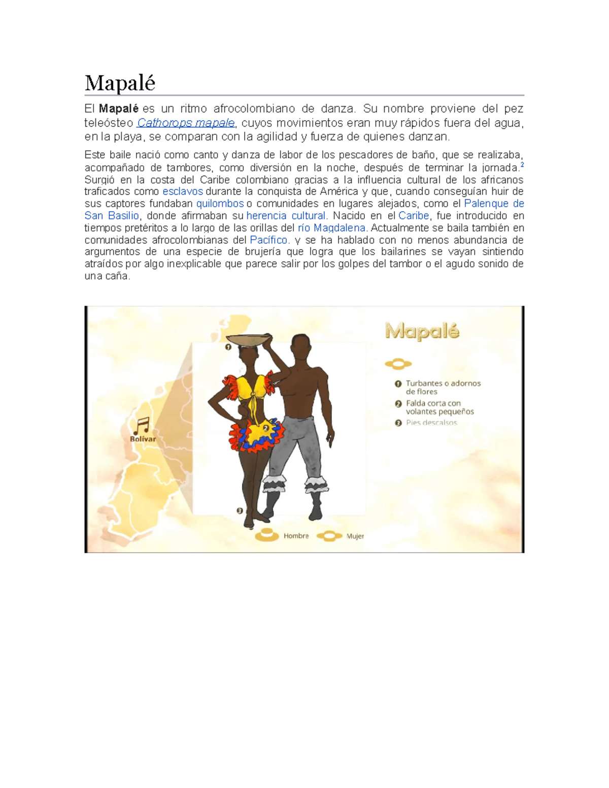 El mapalé - RESUMEN DE SOCIALES ASOBRE HISTORIA DEL BAILE ELMAPALE ...