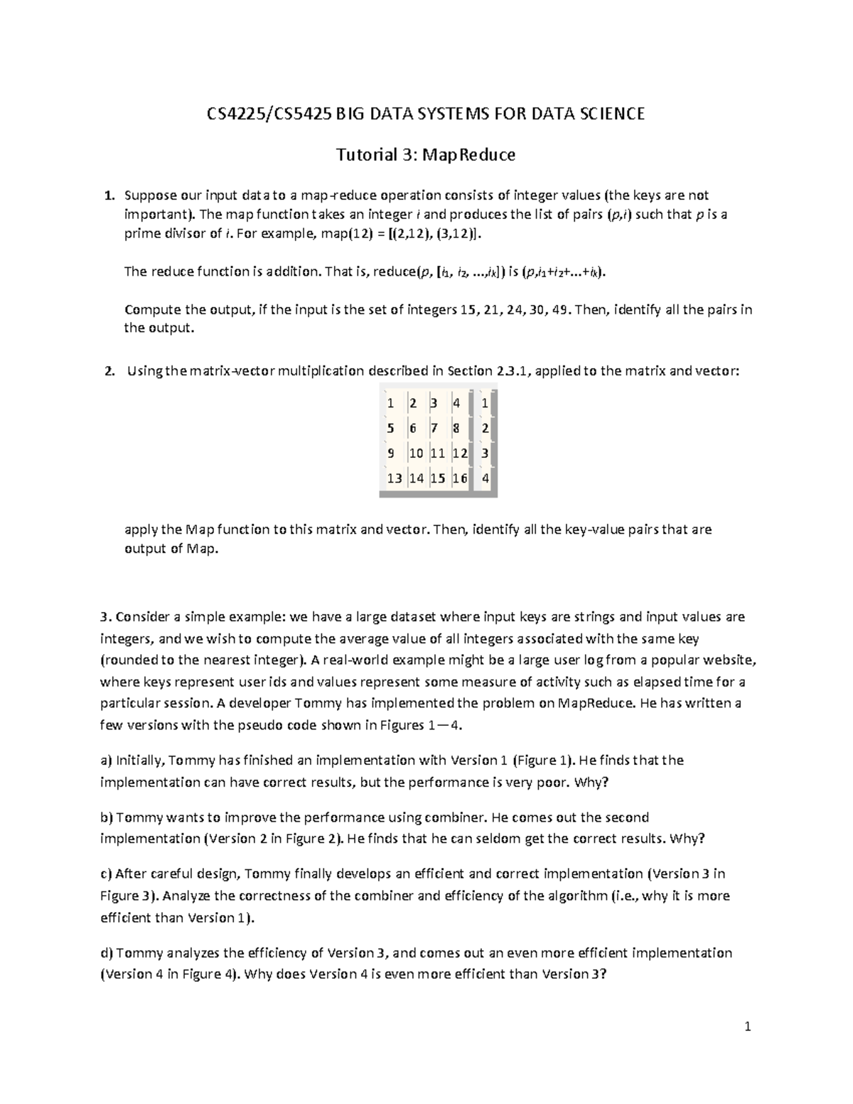Tutorial 3 - 1 CS4225/CS5425 BIG DATA SYSTEMS FOR DATA SCIENCE Tutorial ...
