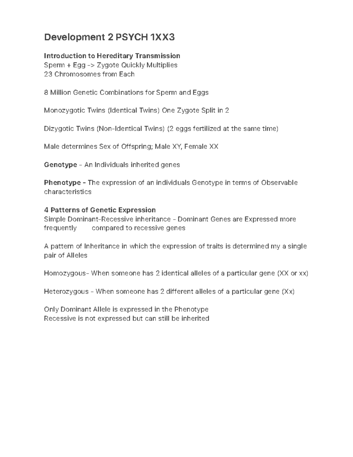 Development 2 PSYCH 1XX3 - Development 2 PSYCH 1XX Introduction to ...