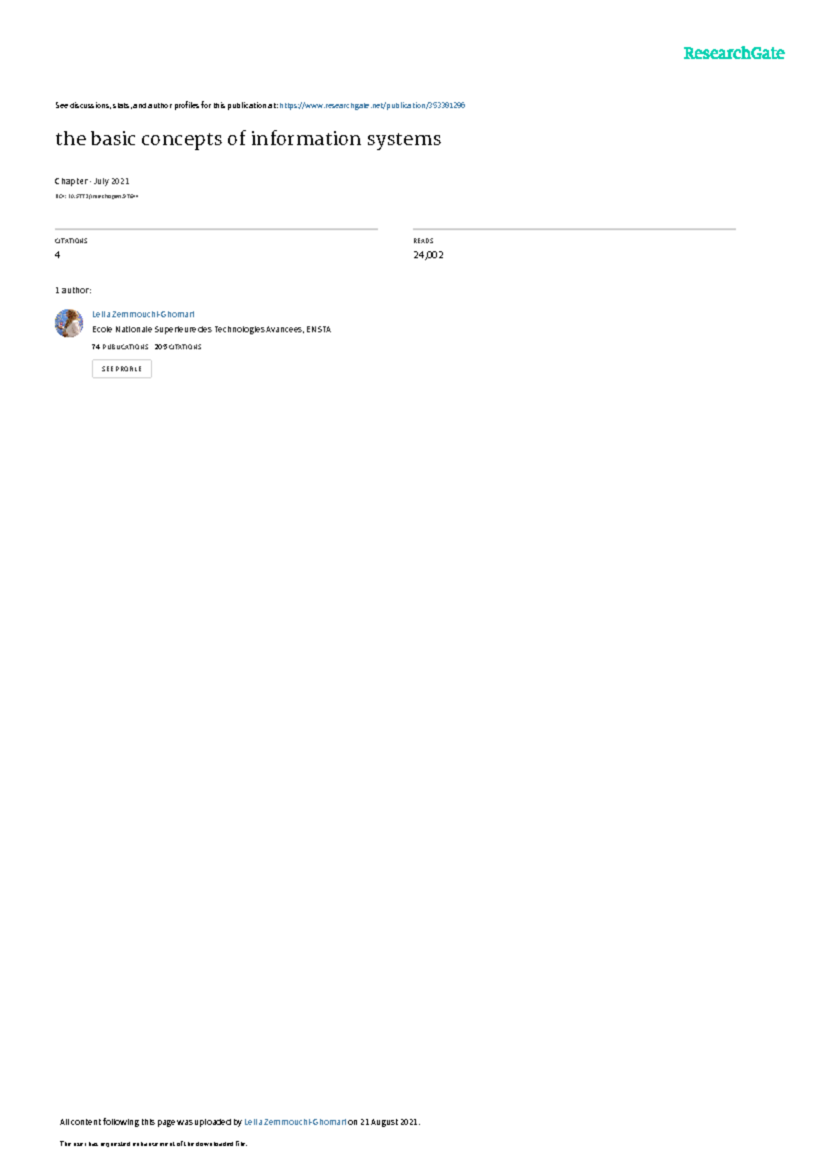 Intech Open-Basic Conceptsof Information Systemsfrom Contemporary ...