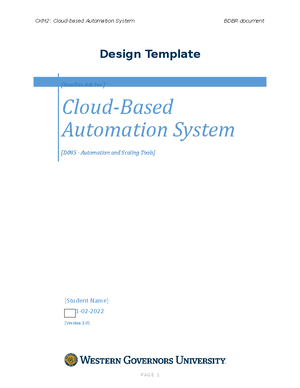Diagnostic Report - Assignments Part 5 - CKM2: Cloud-based Automation SystemDiagnostic Report ...
