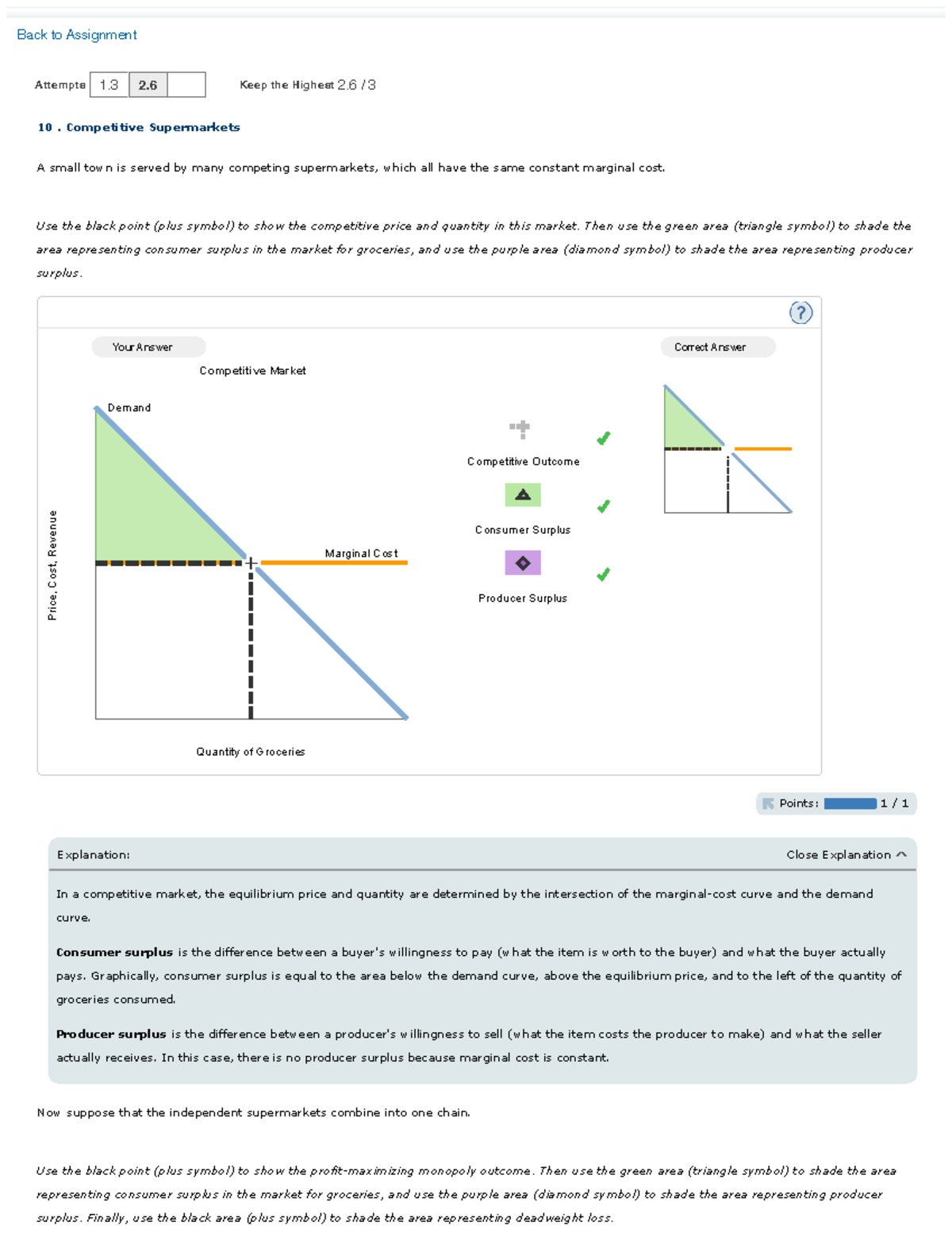 Econ quiz mod 6 ?10b ** read details - Points: 1 / 1 Close Explanation ...